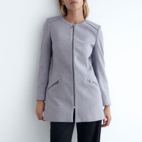 Zara | Jackets & Coats | Zara Zip Front Jacket | Poshmark